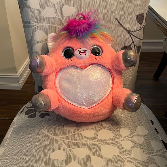 Toys | Stuffed Animal Pink Color With Heart On Front | Poshmark